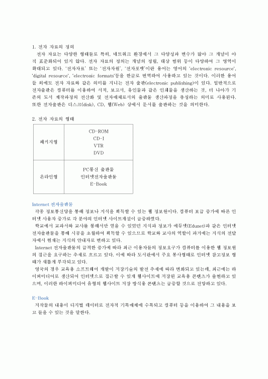 전자 자료 레포트