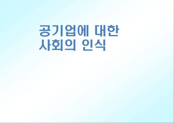 공기업에 대한 사회의 인식.PPT자료
