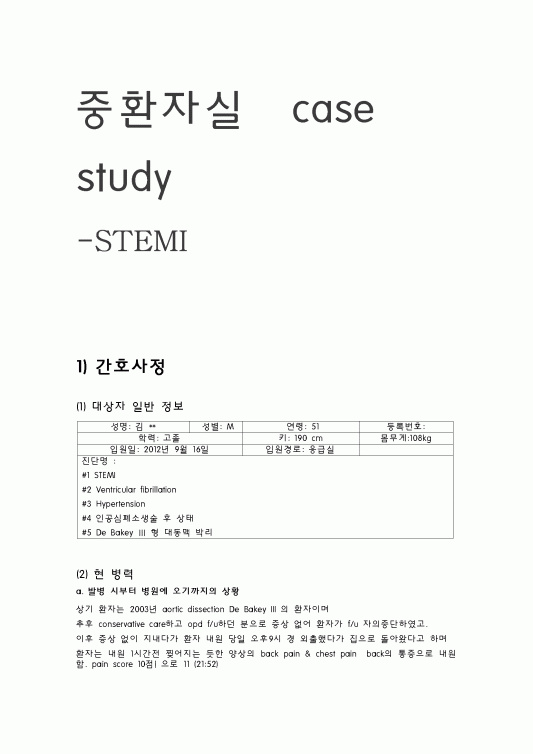 중환자간호과정
