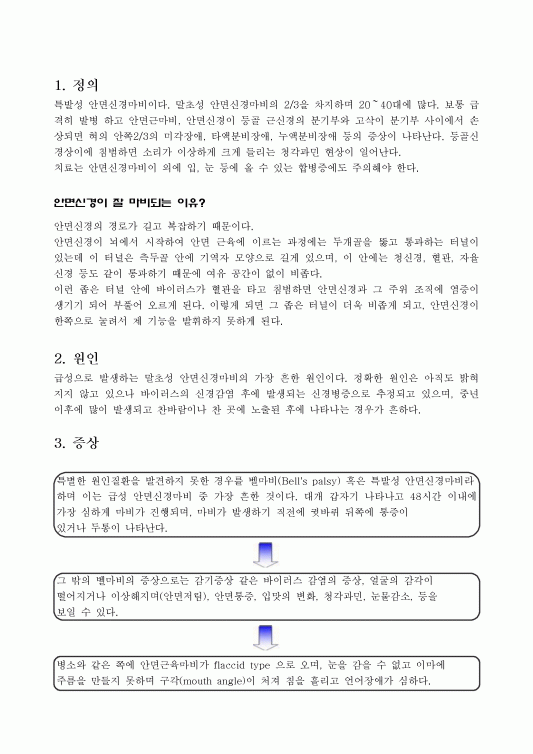 [질환별 물리치료] bell`s palsy (벨스 - 안면신경손상)