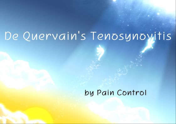 [질환별 물리치료] 드퀘르벵 디지즈[De Quervains Tenosynovitis]