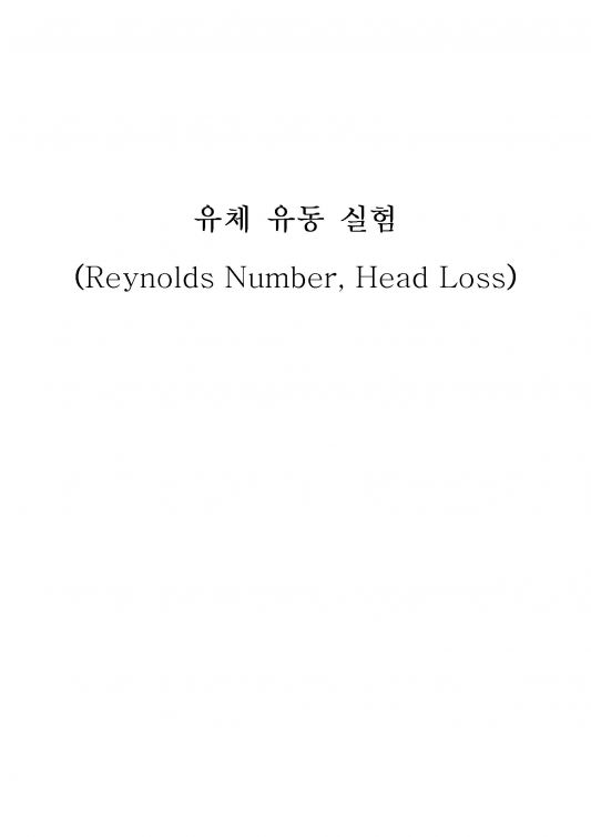 유체유동 결과
