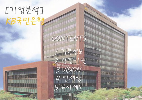 KB국민은행 기업분석