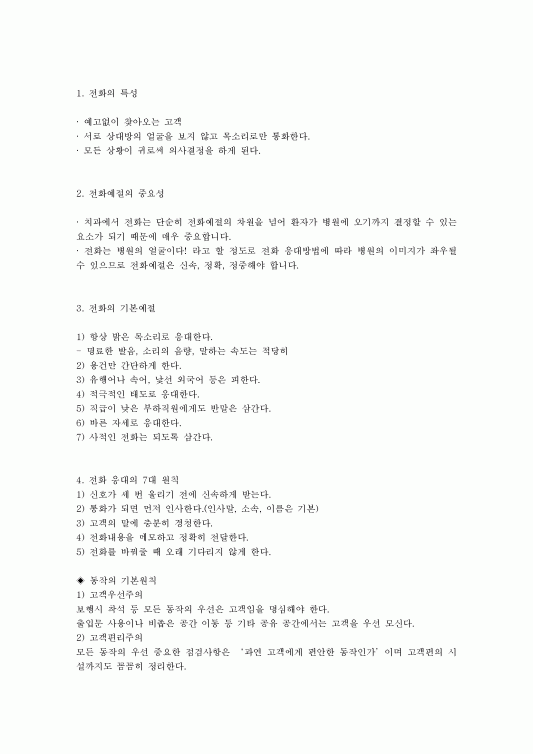 전화예절 레포트 자료