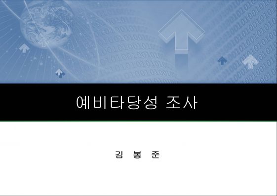 예비타당성조사