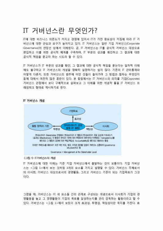 IT 거버넌스란 무엇인가?