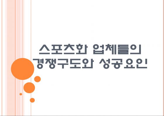 [신발산업] 스포츠화 업체들의 경쟁구도와 성공요인(아디다스,푸마,나이키).PPT자료