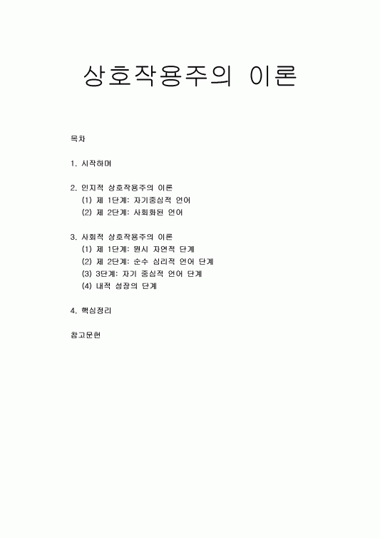 [언어지도] 상호작용주의 이론 - 인지적 상호작용주의 이론과 사회적 상호작용주의 이론