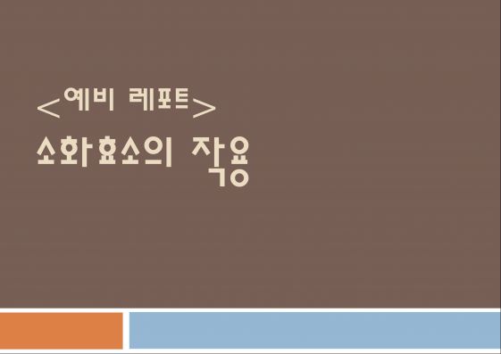 일반생물탐구실험 예비레포트(소화효소의 작용)