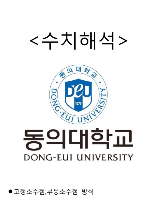 수치 해석 레포트 자료