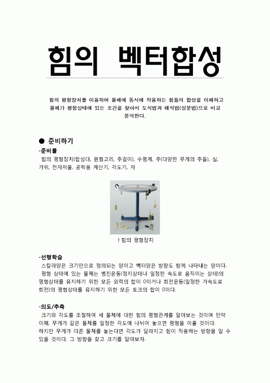 힘의 벡터합성