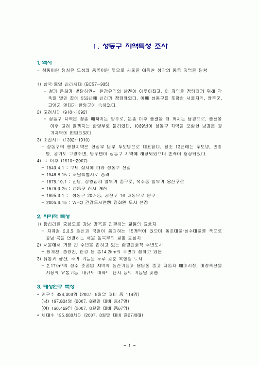 지역 사회 간호 [성동구]