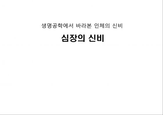 심장의 구조 및 기능