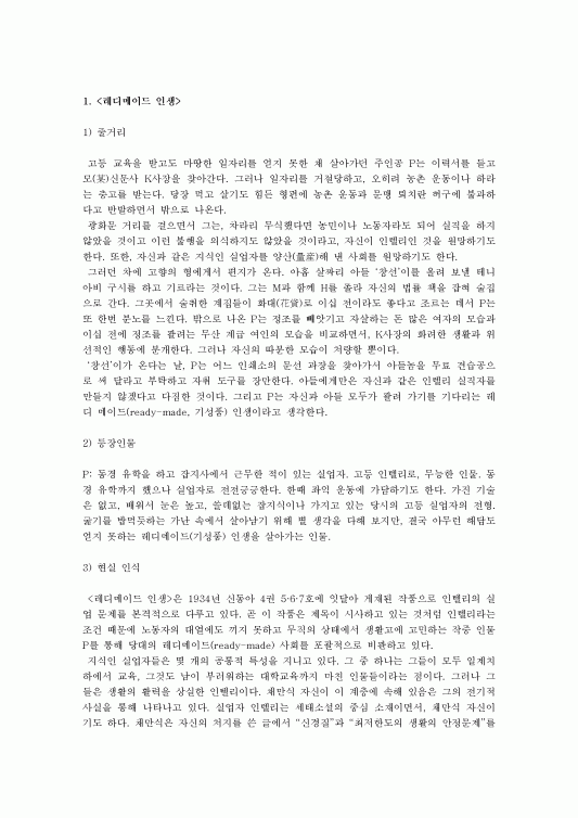 레디메이드 인생과 명일