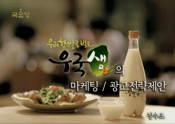 국순당 우국생 마케팅, 광고전략 제안