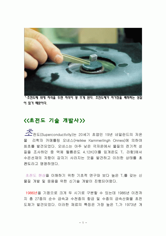 초전도체(超傳導體/Superconductor)란?