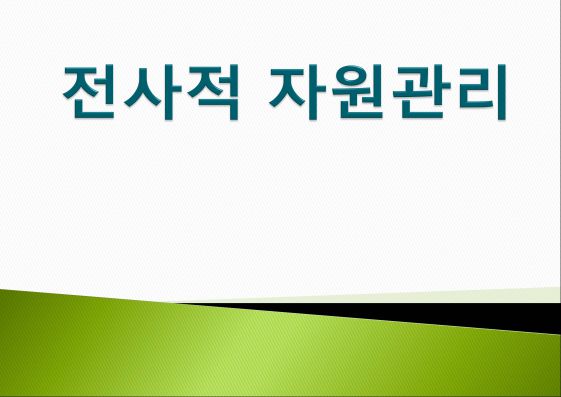 전사적자원관리의 구축방법과 사례분석