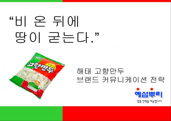 해태 고향만두 브랜드 커뮤니케이션 전략