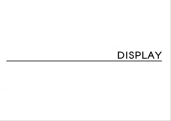 DISPLAY(디스플레이)의 여러가지 사례 / 디스플레이 분류 / 상업적, 비상업적