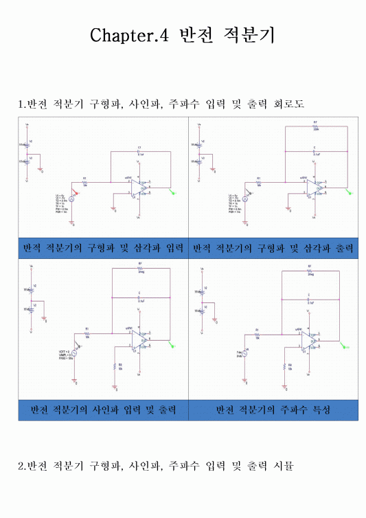 반전 적분기 레포트 자료