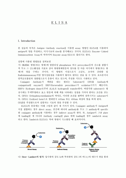 E L I S A 레포트 자료