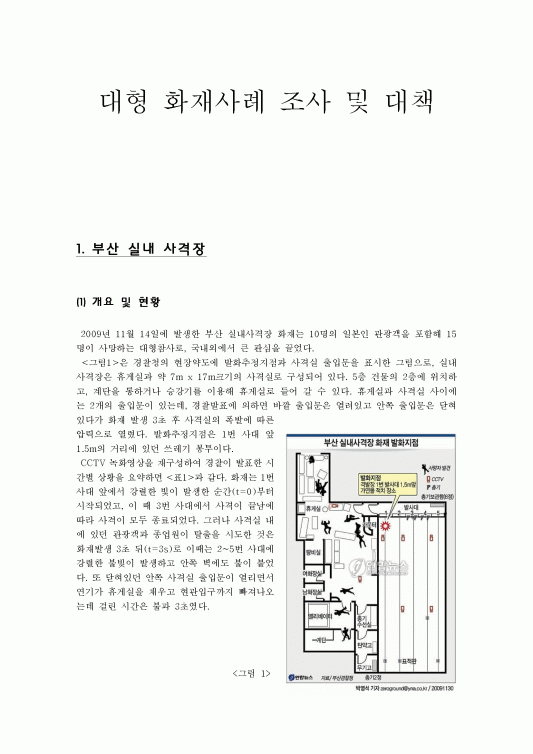 화재조사 - 대형 화재사례 조사 및 대책