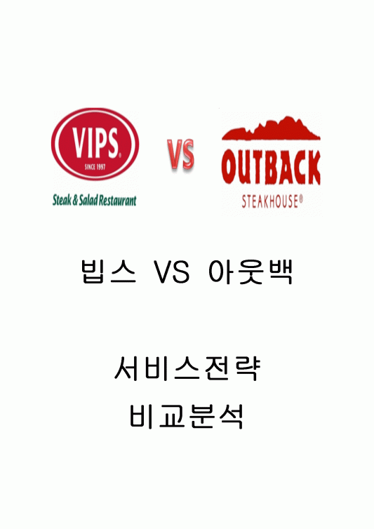 아웃백(Outback) VS 빕스(VIPS) 서비스마케팅 전략 비교분석 및 빕스 새로운 서비스전략 제안 - 기업소개 및 분석