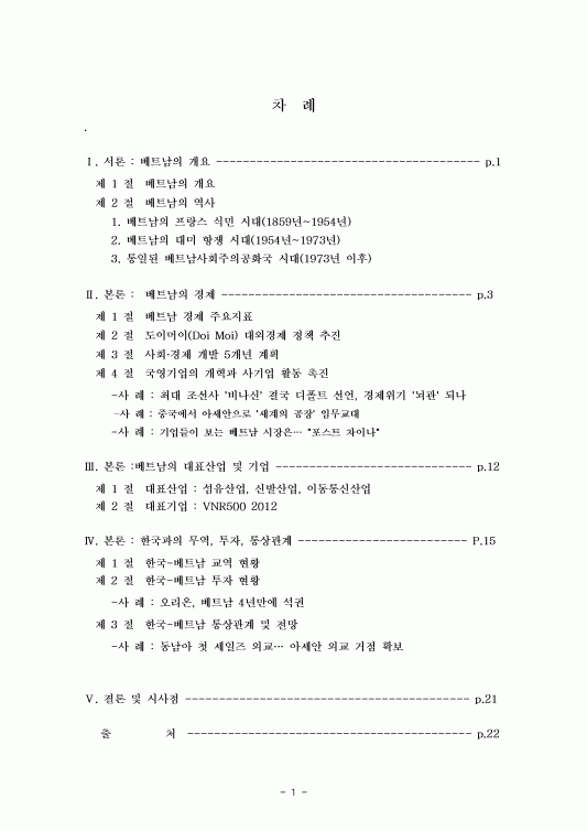 베트남 조사(현대무역의 이해)