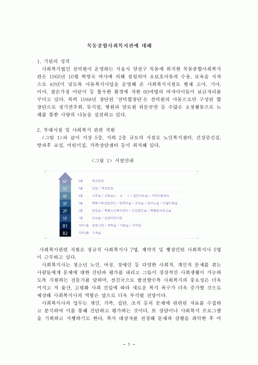 목동 종합사회복지관에 대해