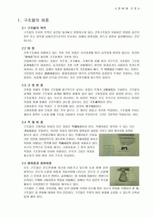 구조물의 하중