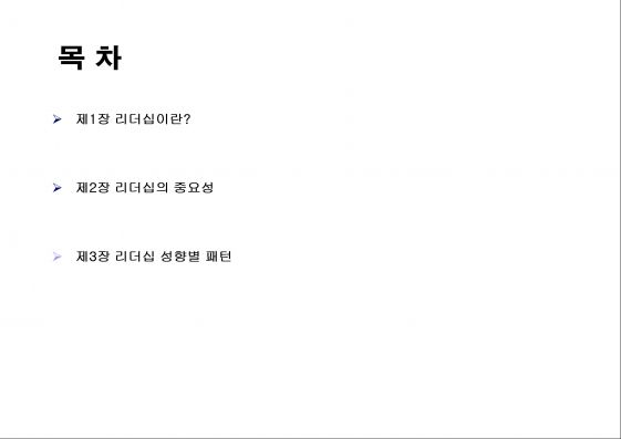 리더쉽 레포트 자료