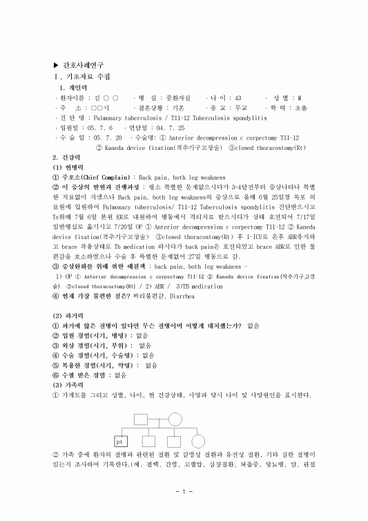 [성인간호학][폐결핵][Pulmonary tuberculosis] 케이스 스터디(Case Study), 문헌고찰