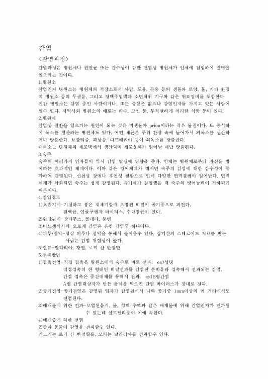 감염&의학용어
