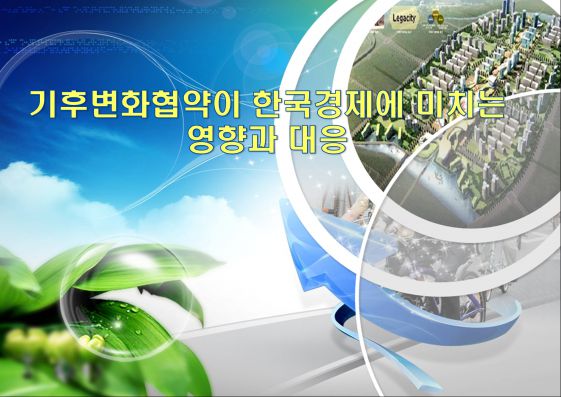 기후변화협약이 한국경제에 미치는 영향과 대응