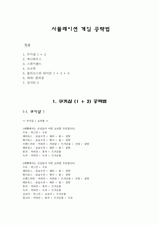 대표 경영 시뮬레이션 게임 (6개) 공략법