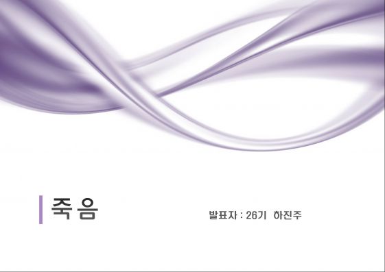 죽음에 대한 PPT