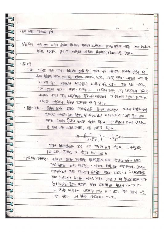 10- 지시약과 pH