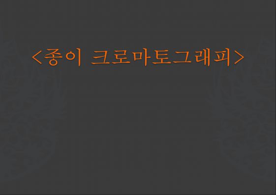 종이크로마토그래피