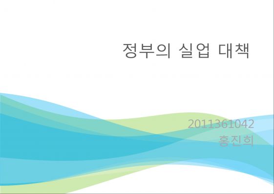 정부의 실업 대책