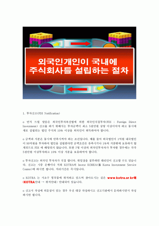 외국인 회사설립립절차안내