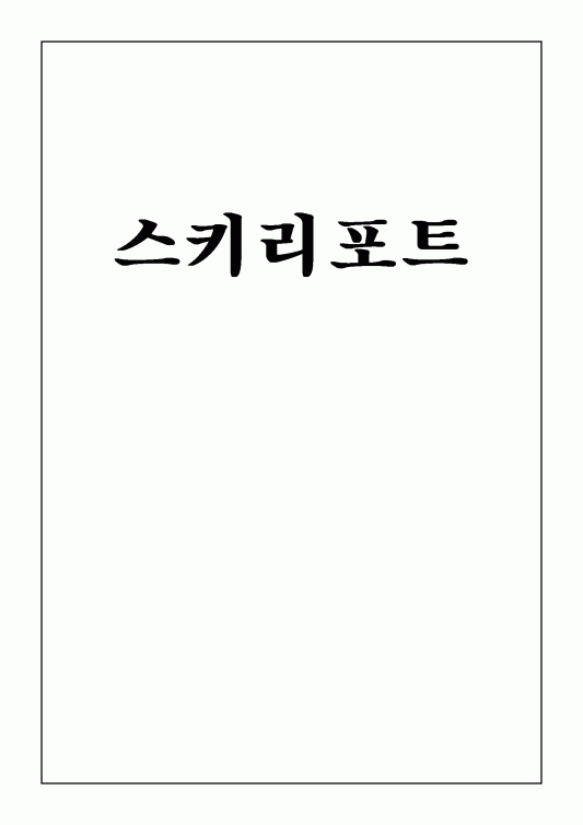 스키 레포트 자료