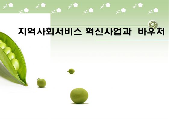 [지역사회복지] 지역사회서비스 혁신사업과 바우처 제도.pptx
