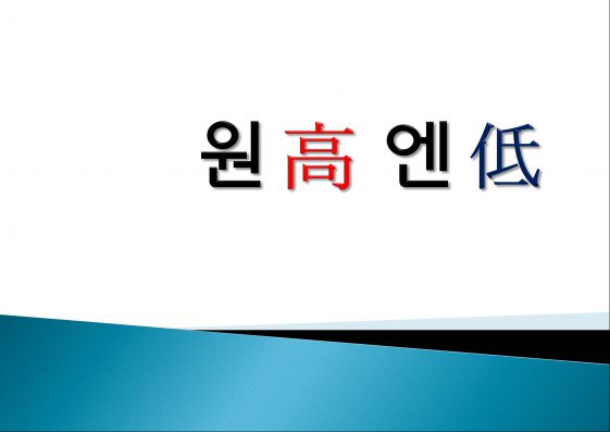 원高 엔低 에 대한ppt