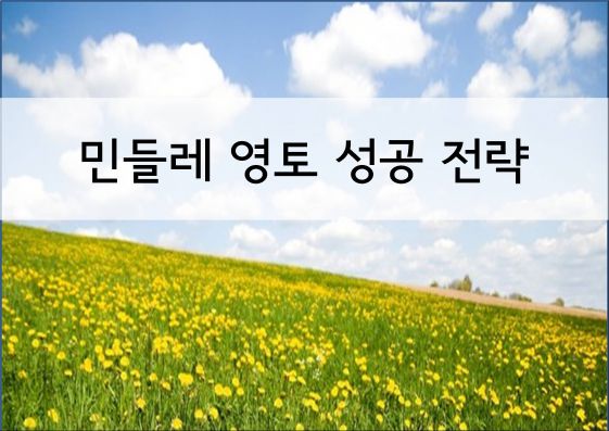 민들레영토성공전략,경영전략,민들레 영토 VS 스타벅스,브랜드마케팅,서비스마케팅,글로벌경영,사례분석,swot,stp,4p