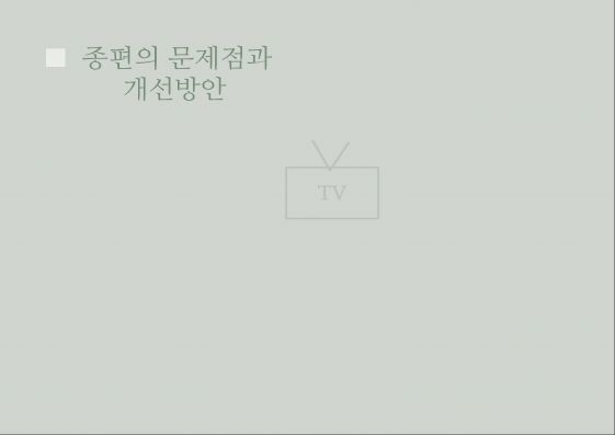 종합편성채널의 문제점  ppt