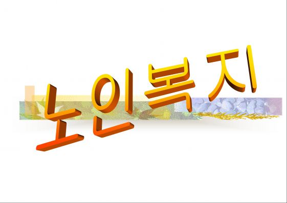 노인복지 노인의료 복지시설 ppt자료