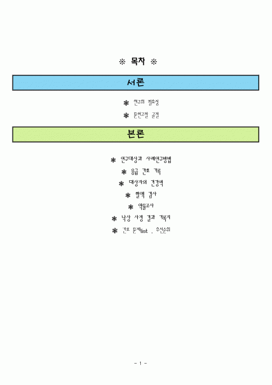 간호학과) 응급실 골절 점수 받은 케이스입니다.