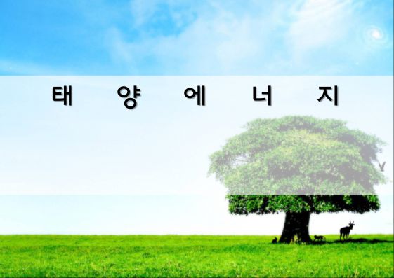 태양에너지의 원리와 앞으로의 방향