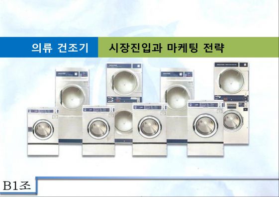의류건조기(Dryer) 시장 진입과 마케팅 방안