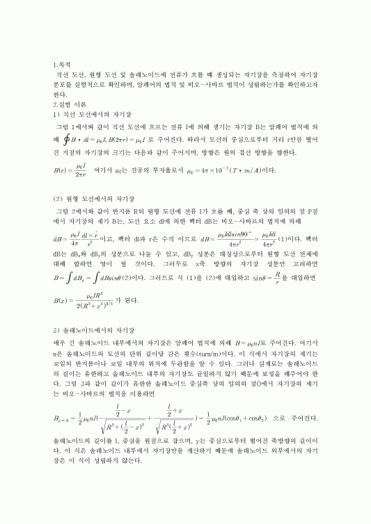자기장 (암페어의 법칙 및 비오-사바르 법칙)
